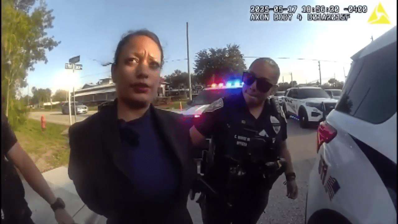 Body camera footage captures arrest of Uber driver who pointed gun at ...